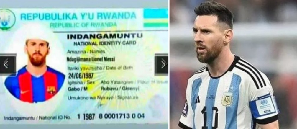 Biratangaje kubona Lionel Messi mu indangamuntu y'u Rwanda ...