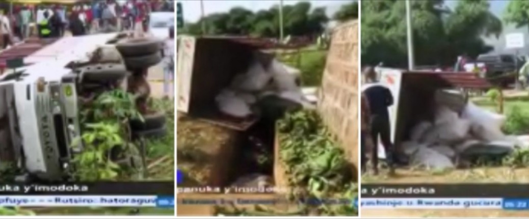 Kigali: Imodoka yari itwaye ibishyimbo n'ibitoki yabuze feri maze ...