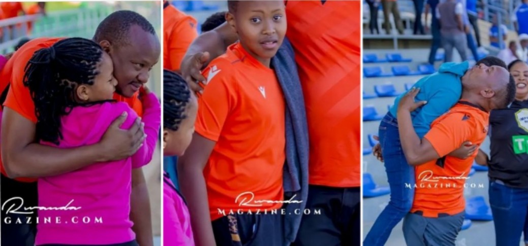 KNC ndetse n'abana be babyiniye ku rukoma nyuma y'uko Gasogi United yari imaze gutsinda Gorilla ...