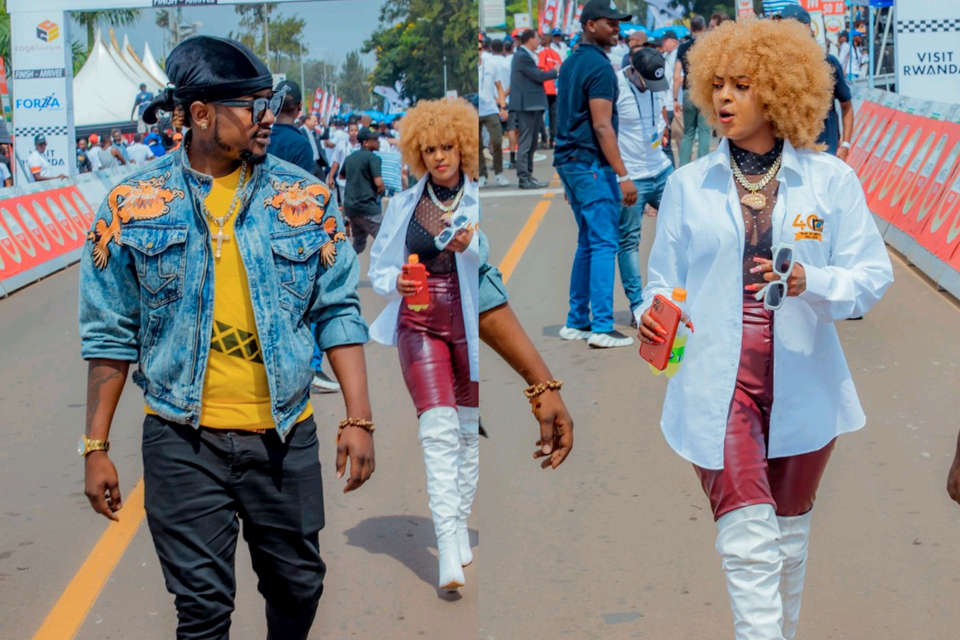 Marina n'umukunzi we ibyo bari gukorera muri 'Tour Du Rwanda' bikomeje ...