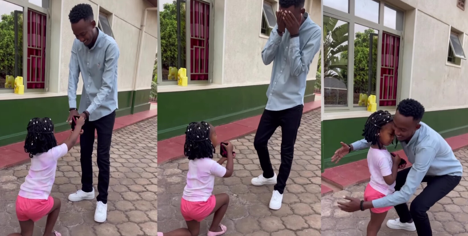 Amashusho ya Clapton Kibonge aterewe ivi n'umwana muto w'umukobwa ...