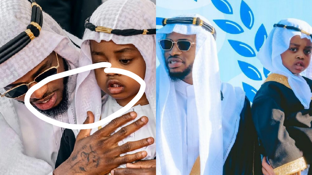 Iminwa ni nk'iya se! Amafoto ya Diamond Platnumz n'umuhungu we akomeje ...