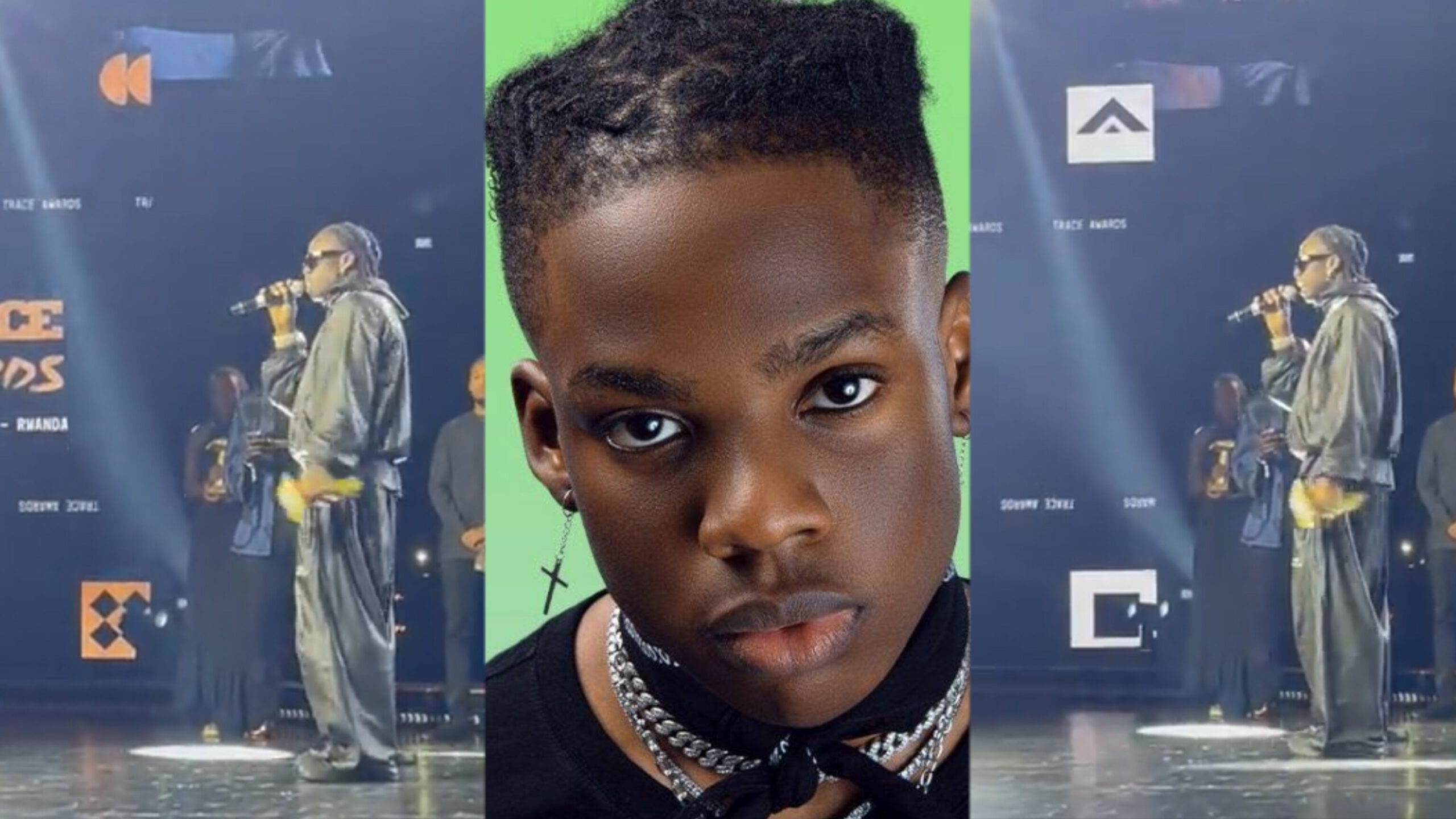 Rema arabahigitse bose! Rema abaye akigera ku rubyiniriro aririmba Calm ...