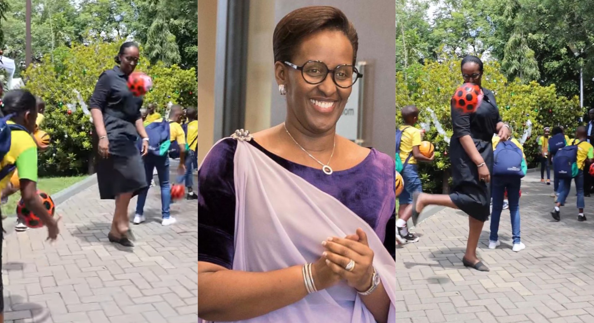 Amafoto y'umwaka: Madamu Jeannette Kagame yagaragaye aconga ruhago mu ...